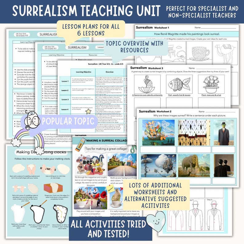 Surrealism Art Teaching Unit-6 Full Lessons With Slideshow ...