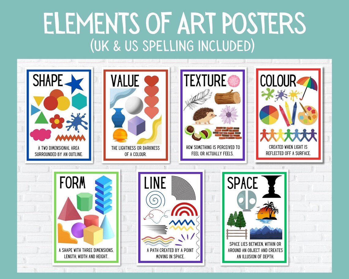 Elements of Art Posters, Art Classroom Decor, Printable Download, Art ...