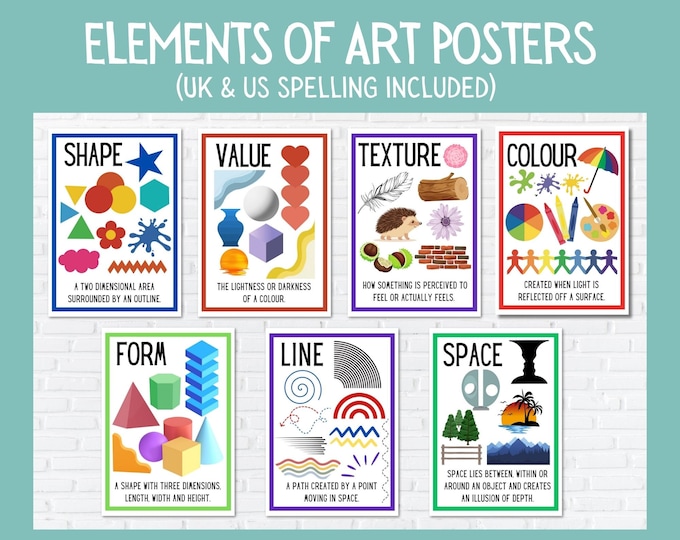 18 ART Teacher CLASSROOM POSTERS Poster Set | Art Painting Drawing ...