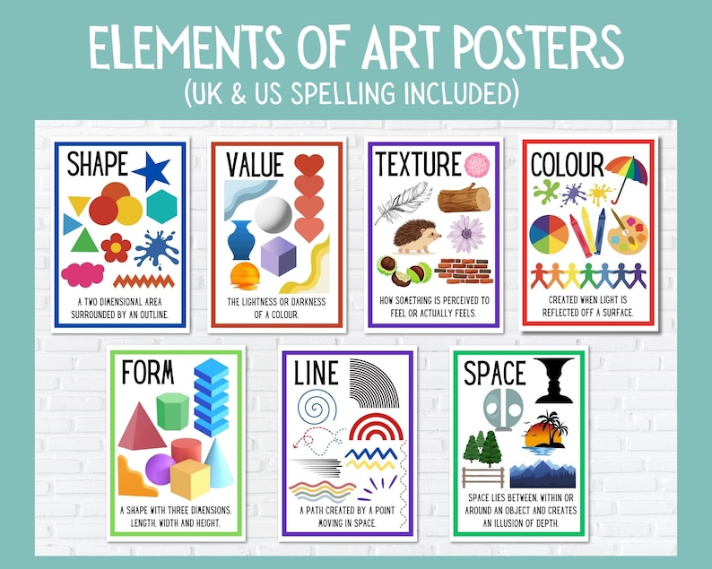 Elements of Art Posters, Art Classroom Decor, Printable Download, Art ...