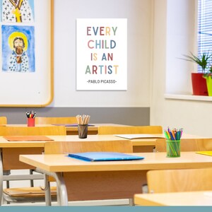 Picasso Qotation Print - Art Classroom Poster - Art Class Decor - Etsy