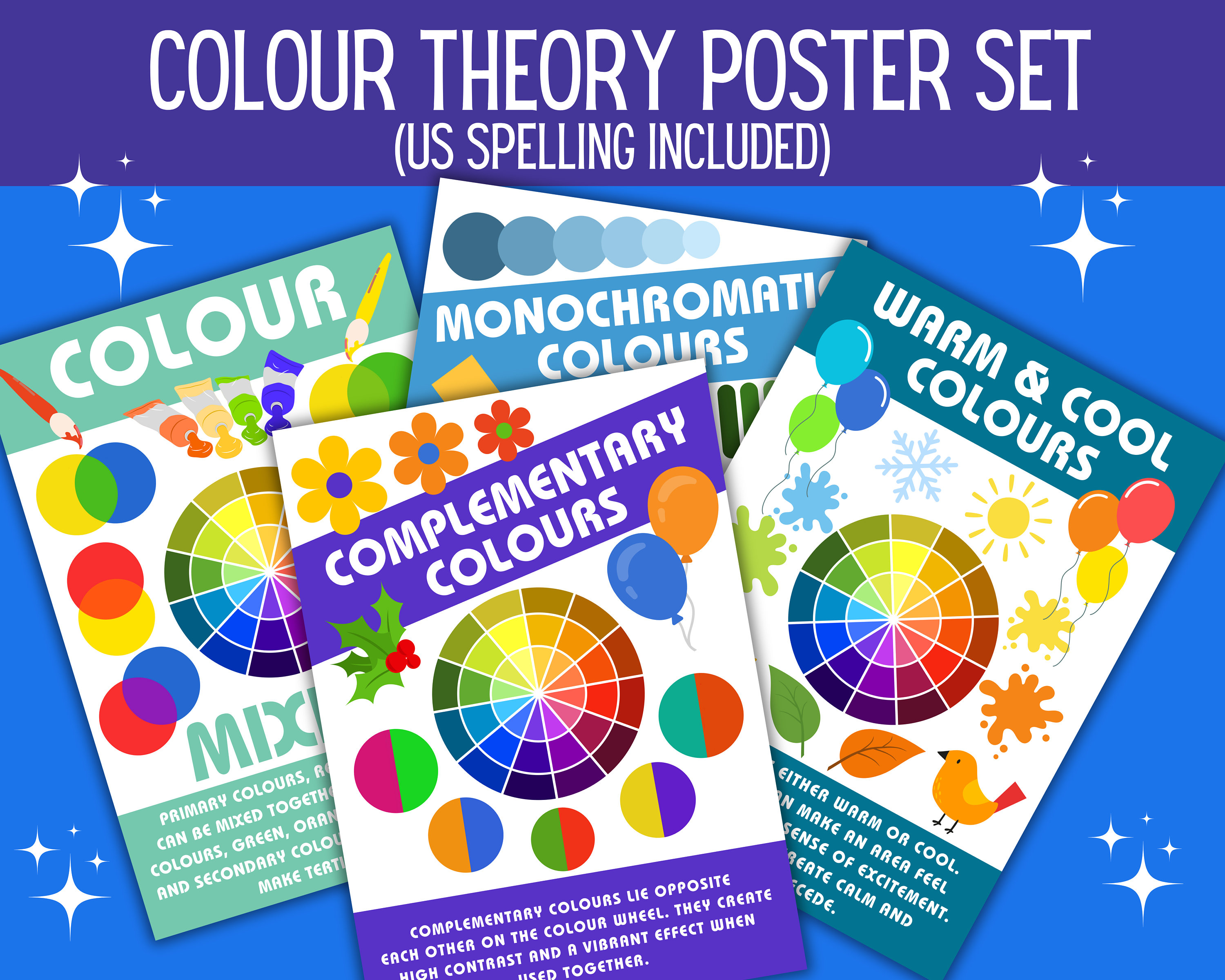 Colour Theory Poster Set - Art Classroom Posters - Art Teaching Posters ...