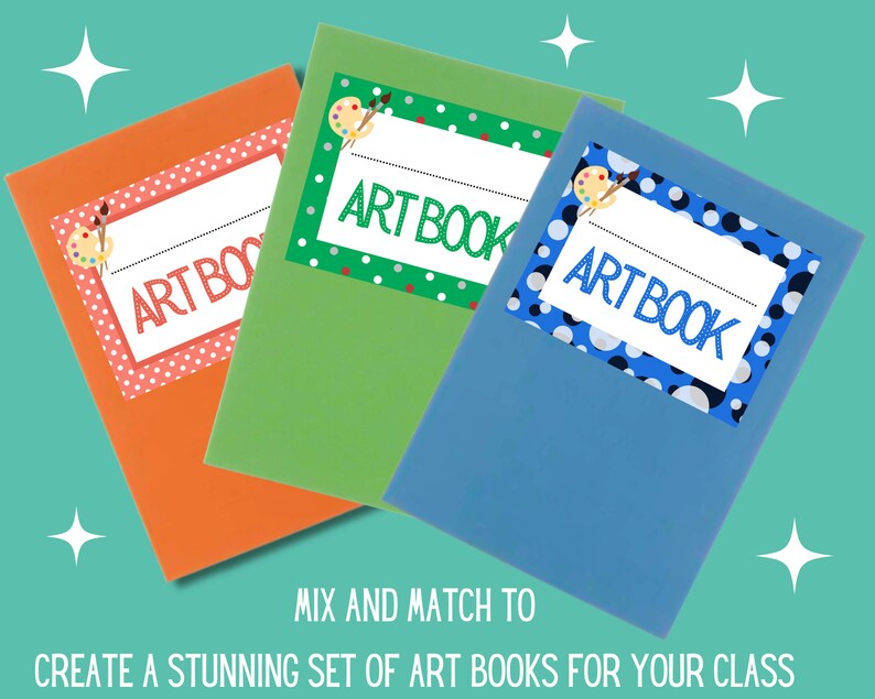 Art Book Name Labels, Pupils Book Labels,sketch Book Labels, School ...