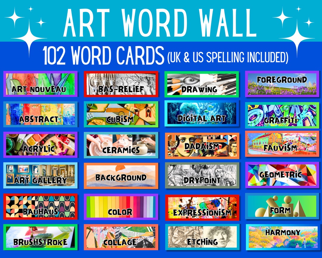 Art Word Wall - Art Classroom Decor - Art Classroom Posters - Art ...