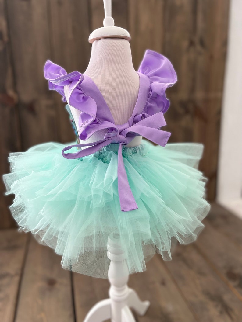 Handmade Mermaid Costume: Baby Romper Dress, Birthday Photoshoot Outfit ...