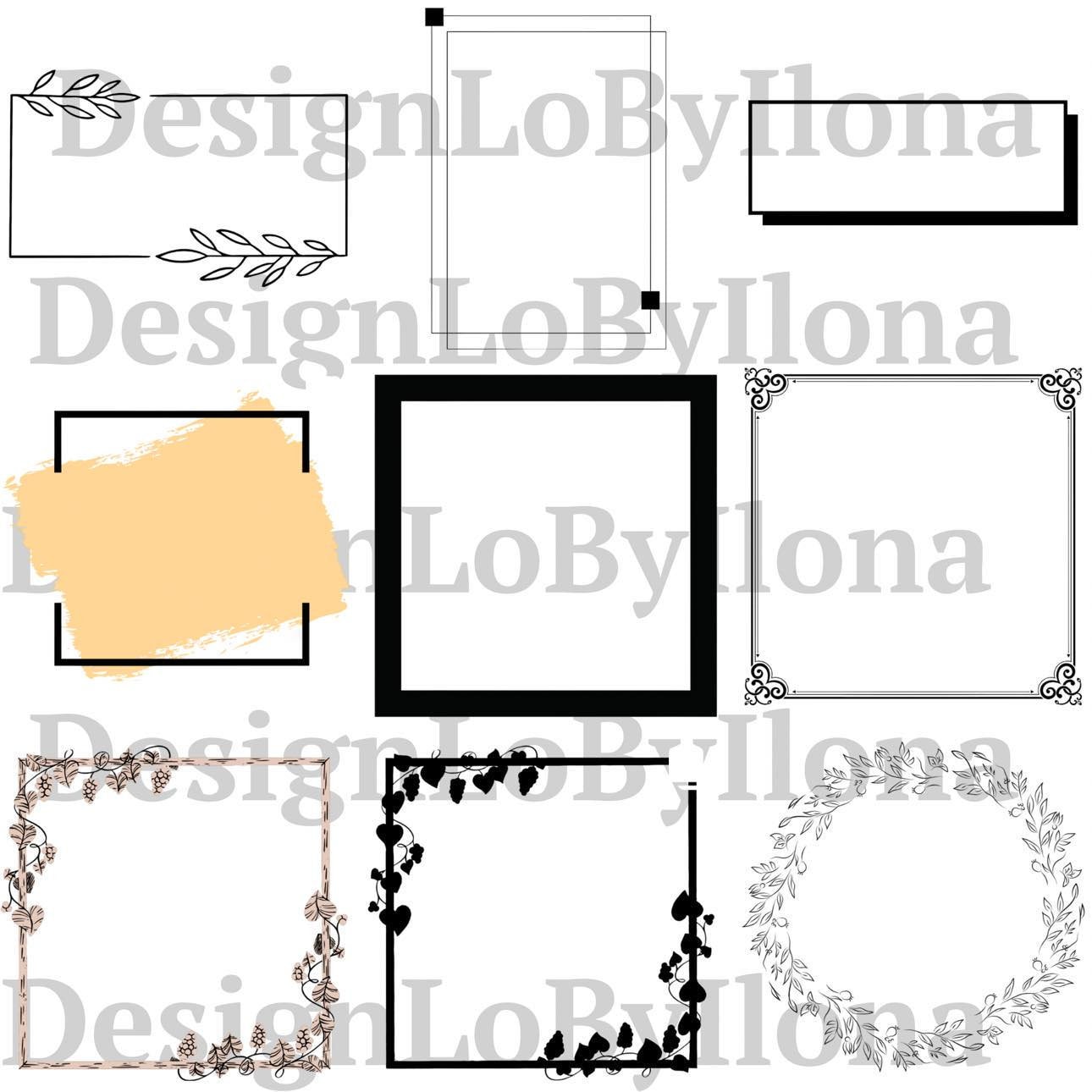 27 Frames PNG, Circle Frame, Frame Square,frame Rectangle - Etsy