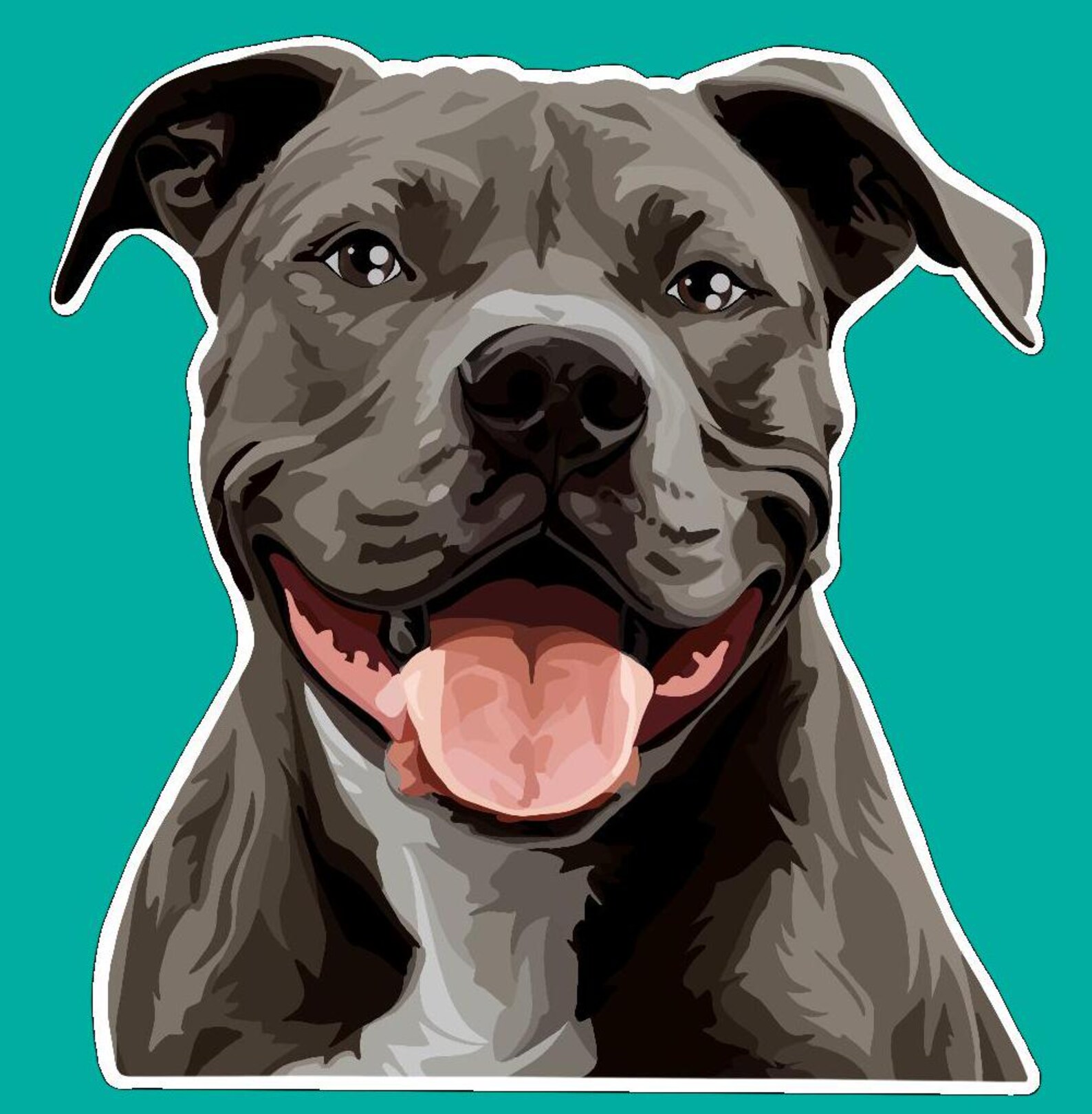 Pitbull Sticker - Etsy