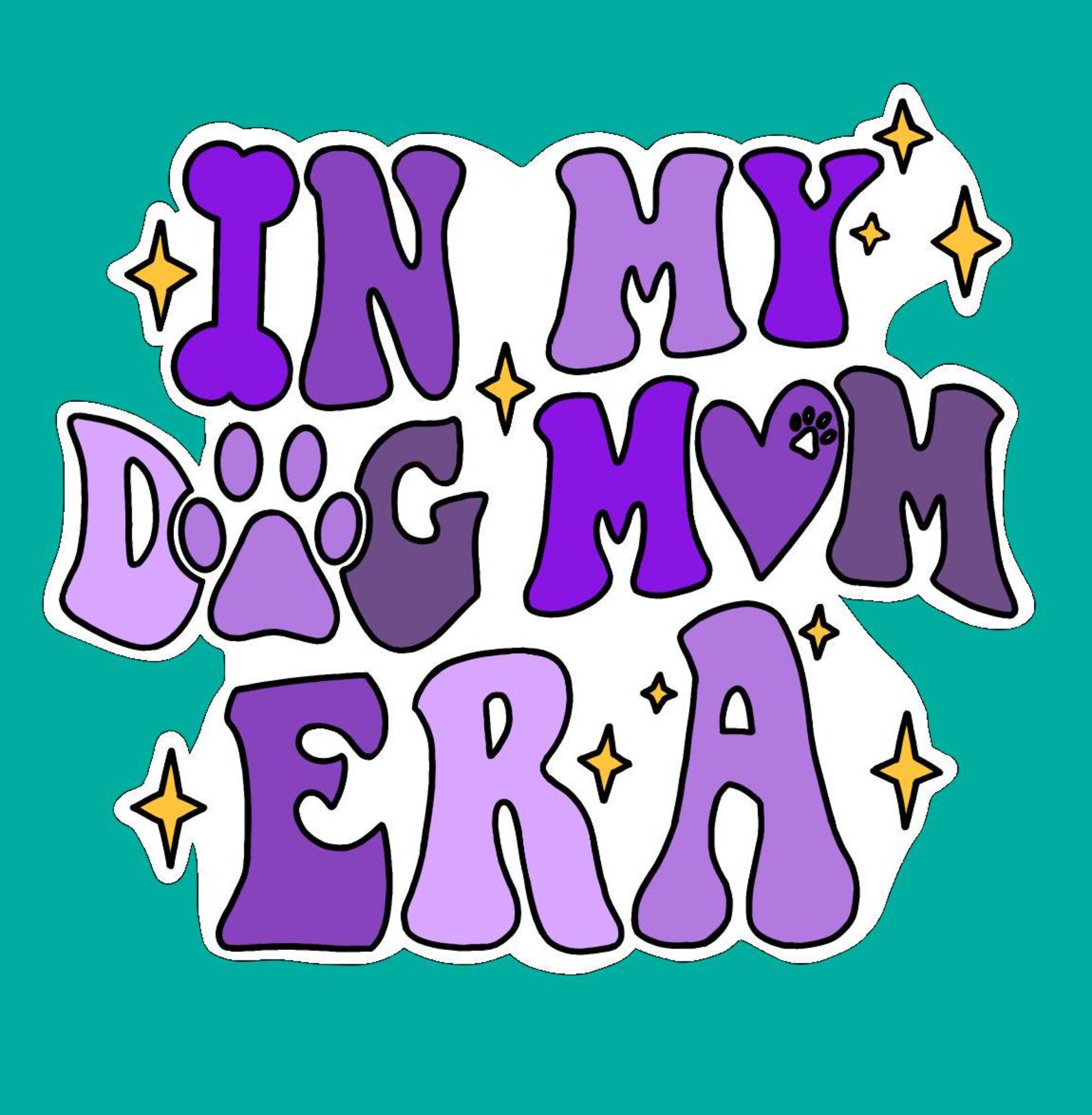 Purple Dog Mom Era Sticker - Etsy