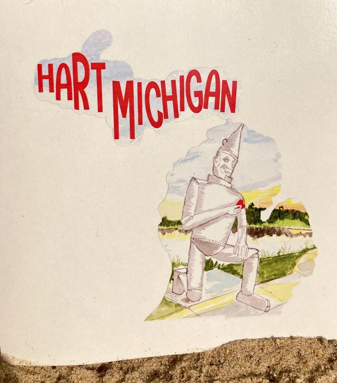 Tin Man Hart Michigan Die Cut Vinyl Sticker Decal - Etsy