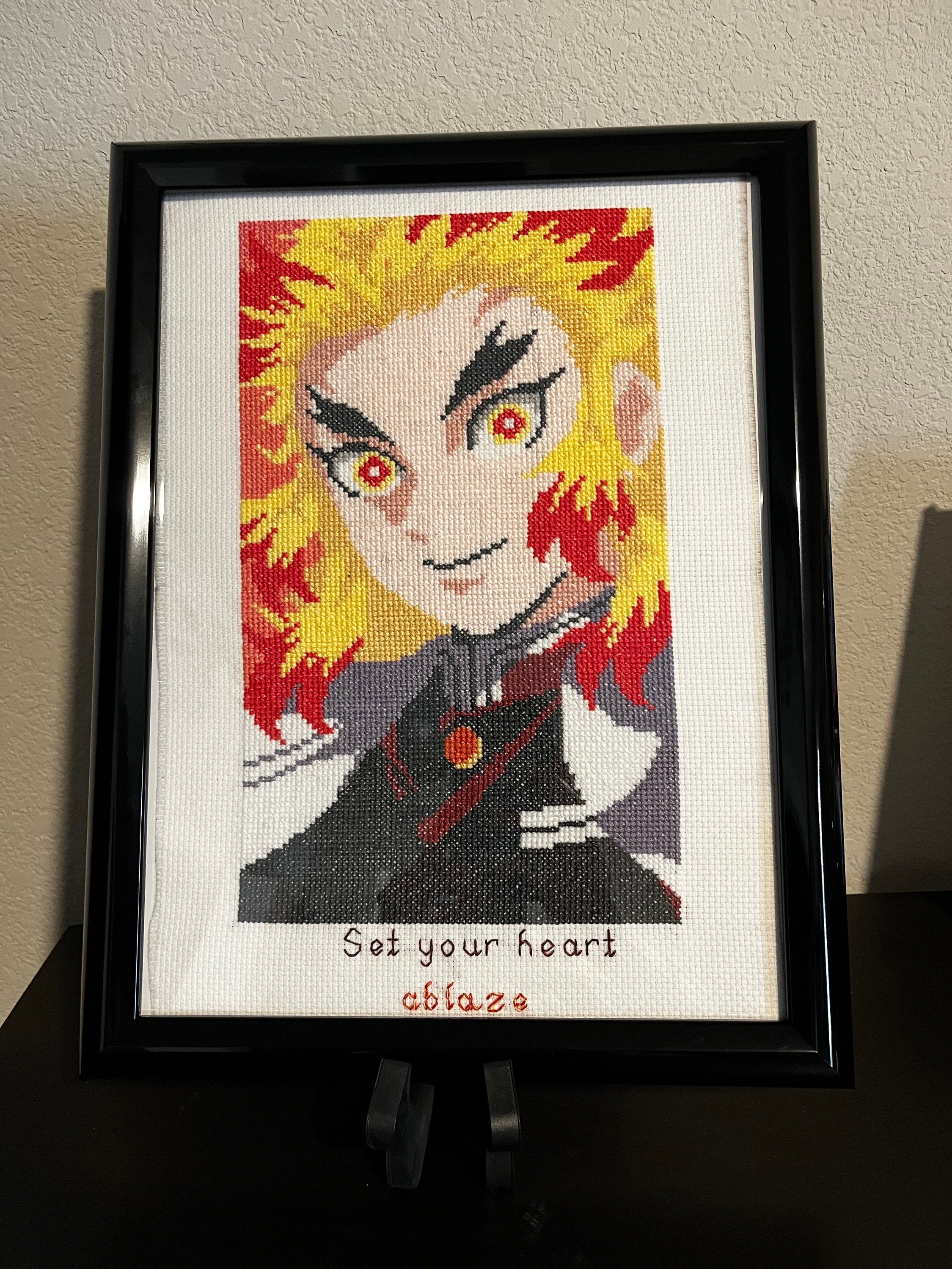 Rengoku Demon Slayer Cross Stitch Pattern - Etsy