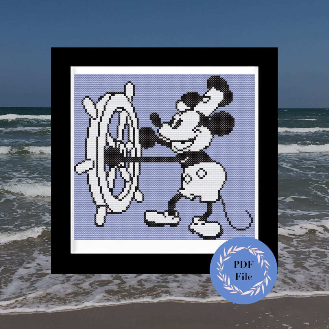 Steamboat Willie Cross Stitch Pattern - Etsy