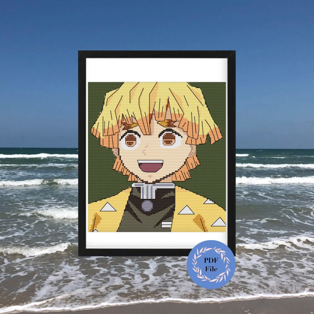 Zenitsu Demon Slayer Cross Stitch Pattern - Etsy