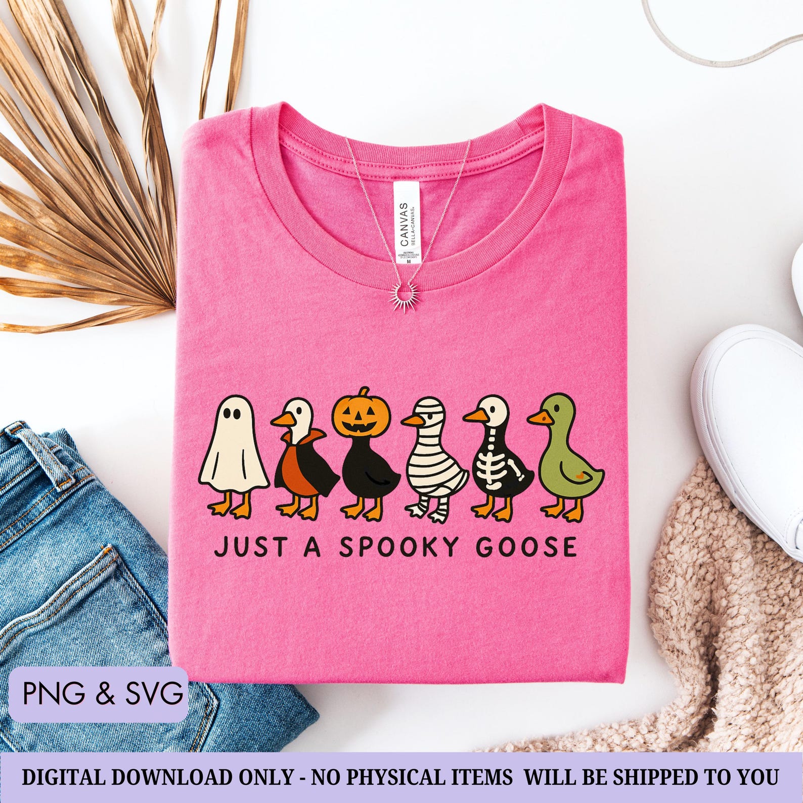 Halloween Goose Png Svg, Just a Spooky Goose Tee, Funny Halloween Svg ...