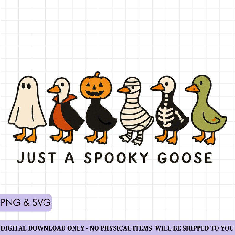 Halloween Goose Png Svg, Just a Spooky Goose Tee, Funny Halloween Svg ...