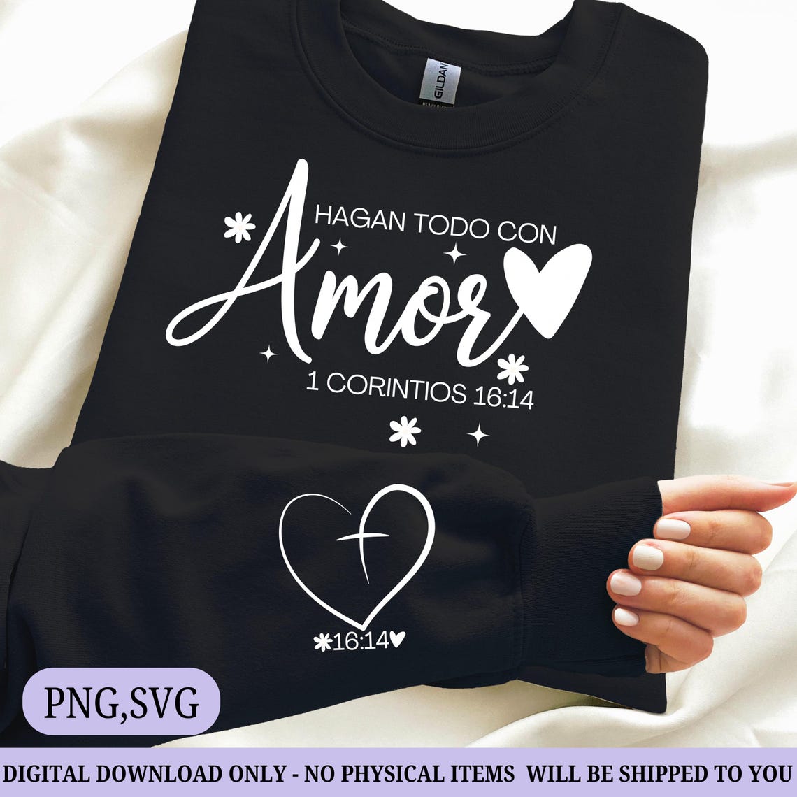 Corintios 16:14, Hagan Todo Con Amor Svg, Spanish Religious Png ...