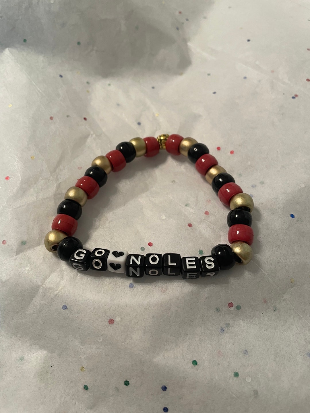 Go Noles | Go Noles With Garnet, Gold, Black Pony Beads | Florida State ...