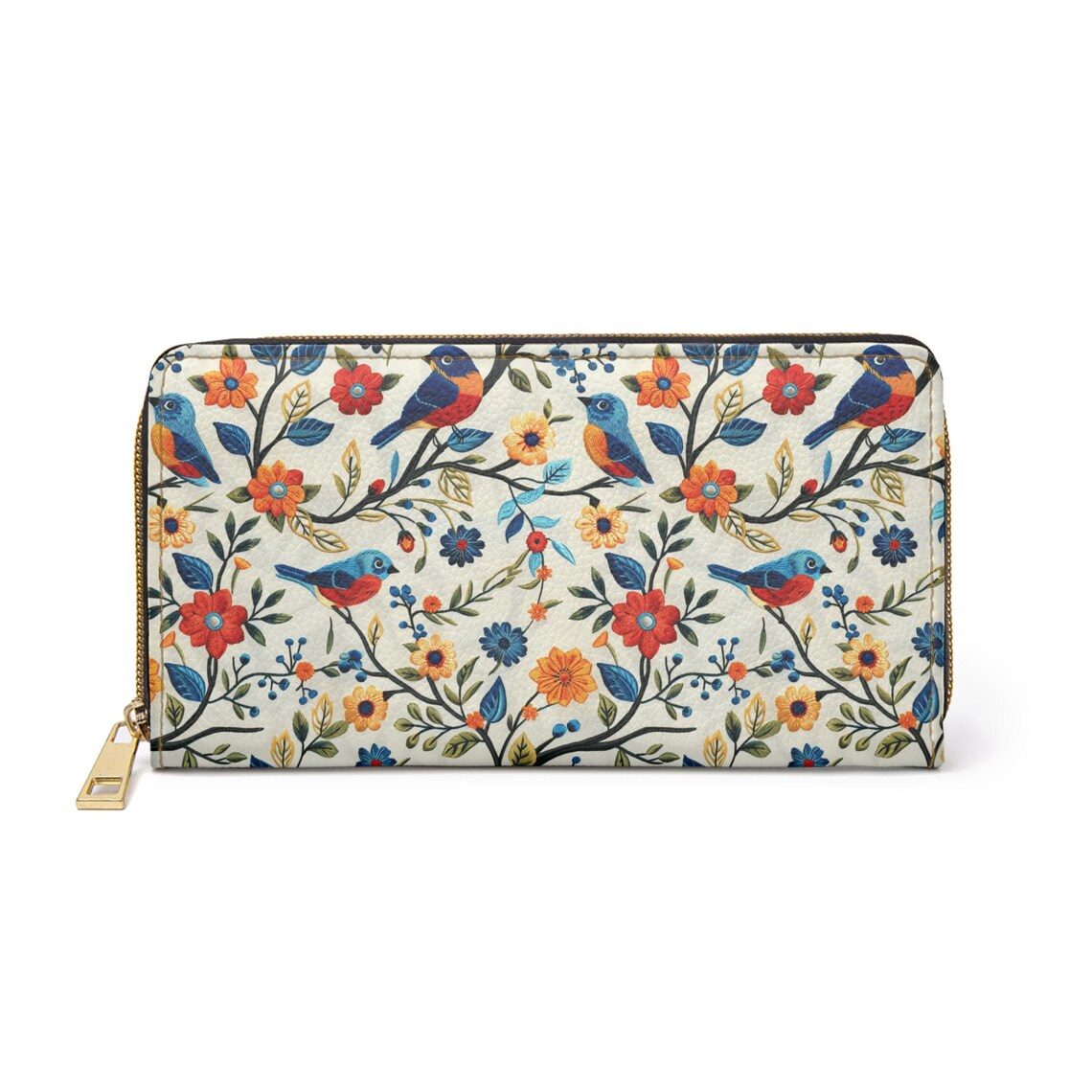 Bird Floral Print Zipper Wallet: William Morris Style Clutch - Etsy