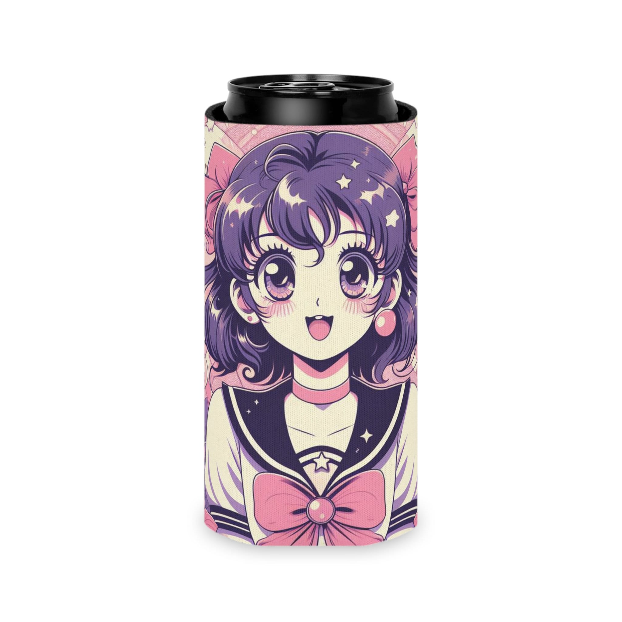 Anime Girl Japanese Aesthetic Cooler, Slim and Regular Can Koozi, Party ...