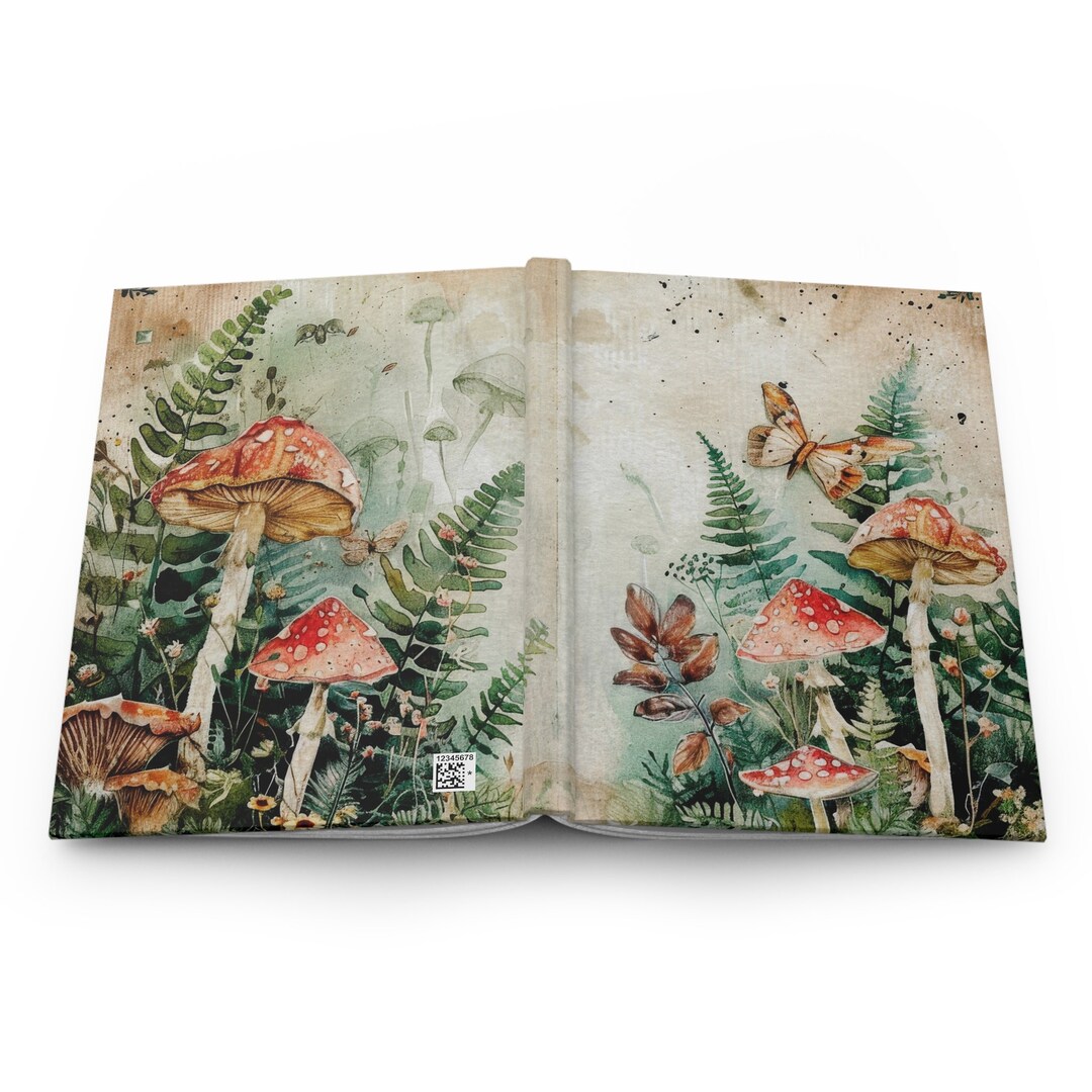 Mushroom Print Journal: Light Academia Stationery, Enchanted Forest ...