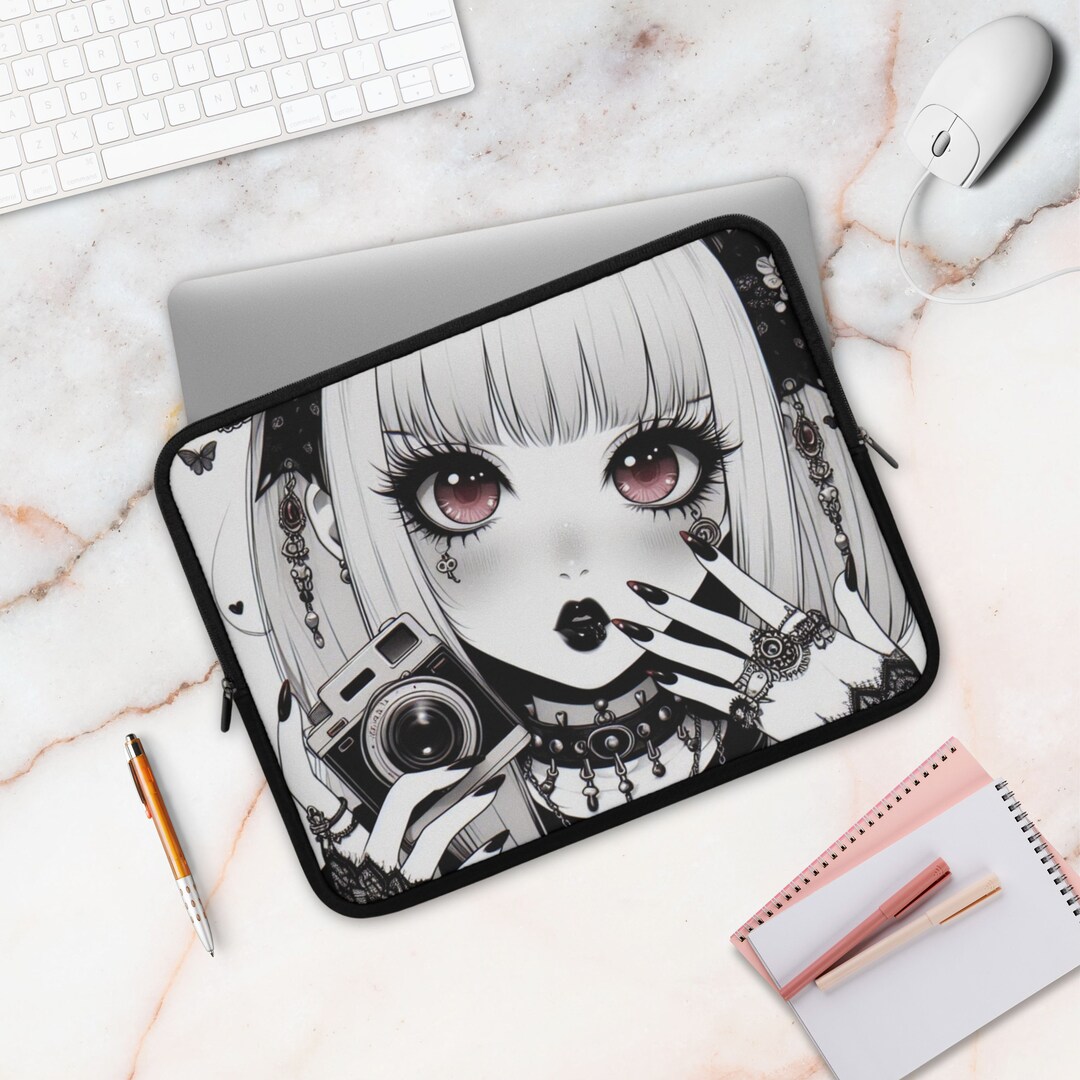 Celestial Goth Girl Laptop Sleeve, Gothic Pouch, Dark Academia Tablet ...
