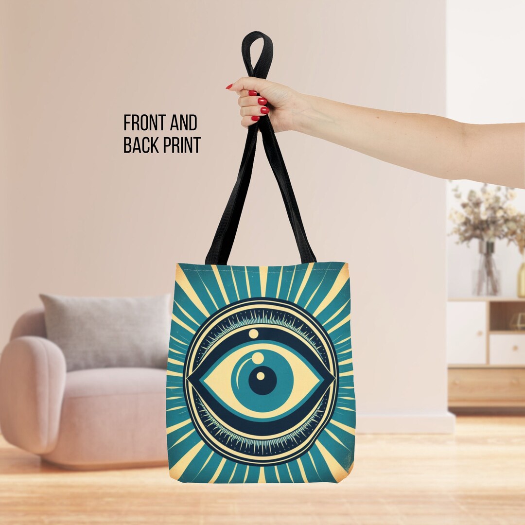 Evil Eye Tote Bag: Mystical Celestial Design, Spiritual Protection - Etsy