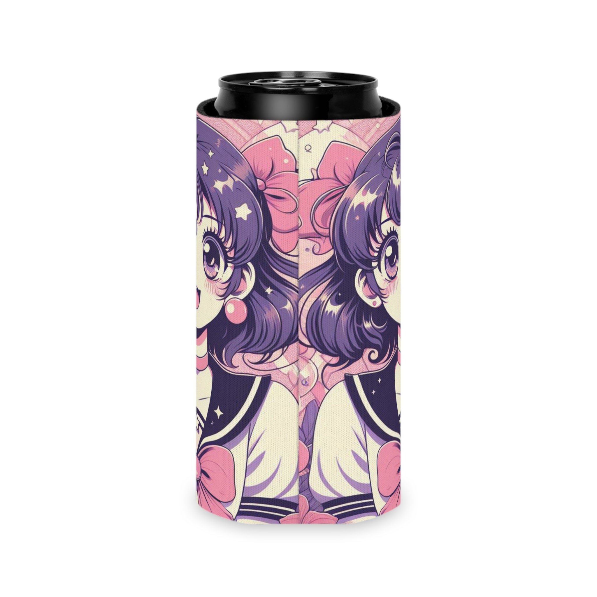 Anime Girl Japanese Aesthetic Cooler, Slim and Regular Can Koozi, Party ...