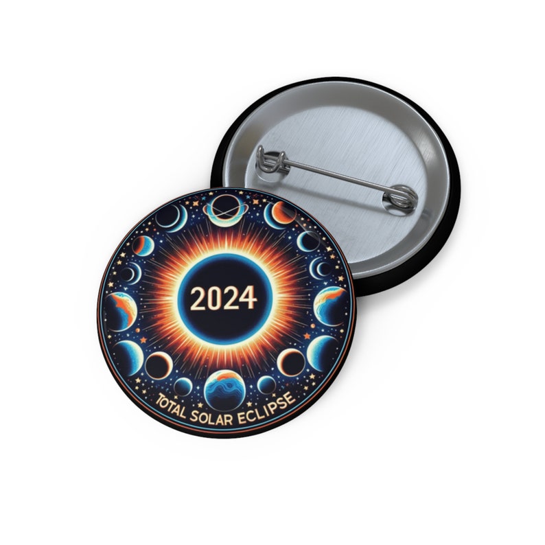 2024 Total Solar Eclipse Memory Pin, Eclipse Memorabilia, American ...