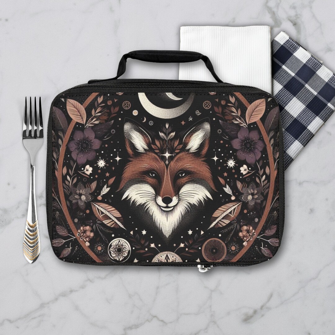 Celestial Fox Lunch Box, Dark Cottagecore, Boho Accessories, Witchy Fox ...