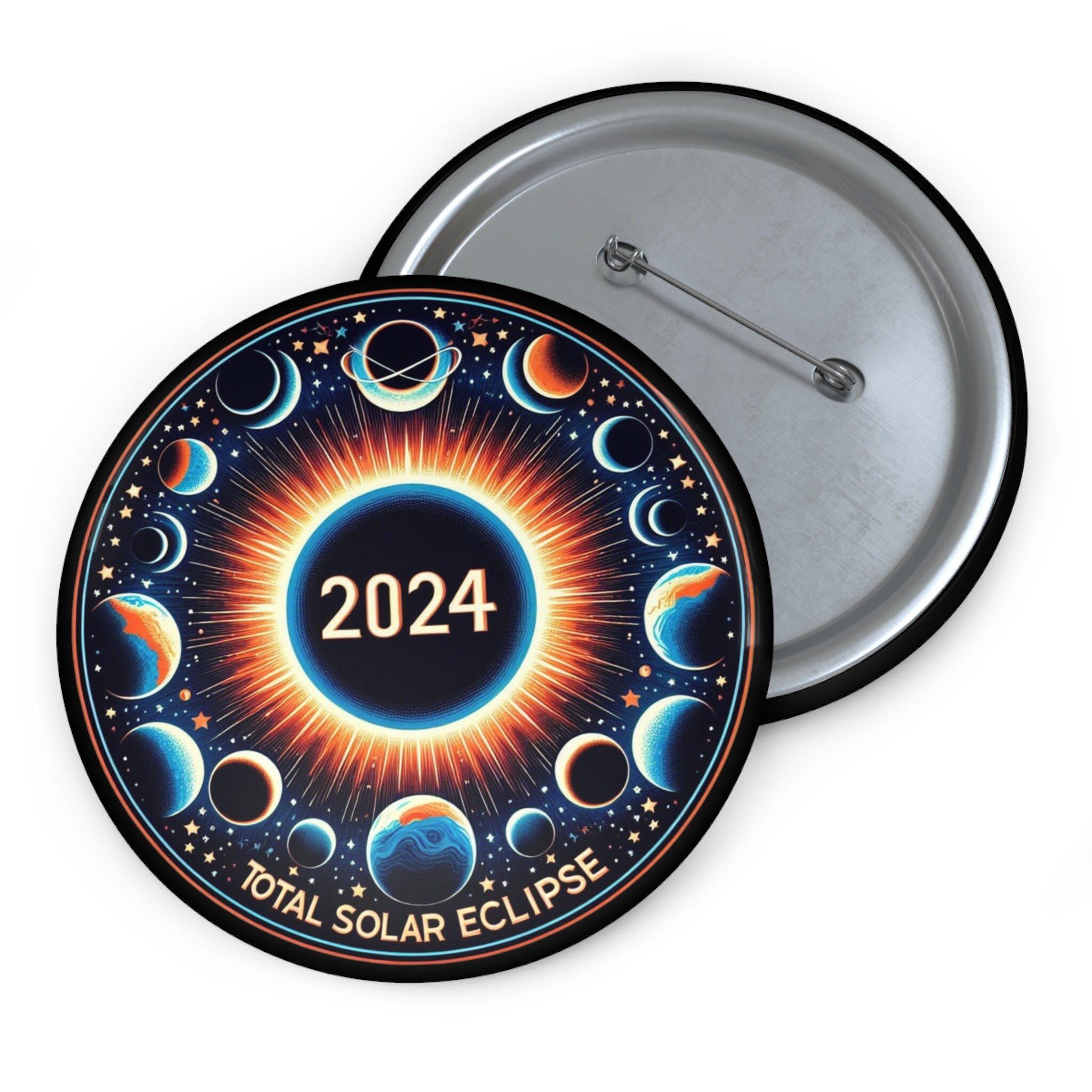 2024 Total Solar Eclipse Memory Pin, Eclipse Memorabilia, American ...