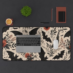Cottagecore Bat Desk Mat: Spooky Goth Home Decor - Etsy