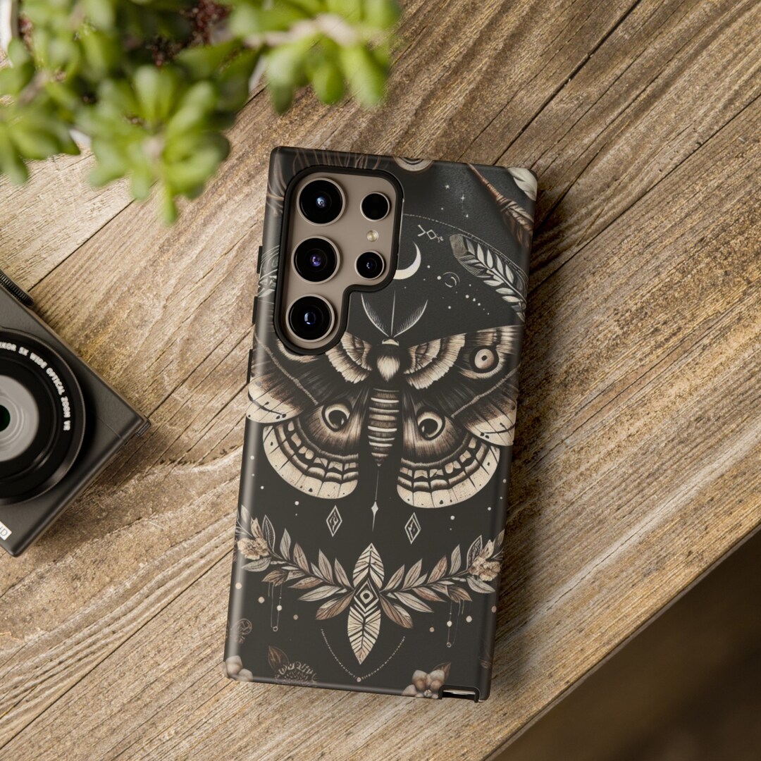 Dark Cottagecore Case, Gothic Moth Phone Cover, Whimsical Nature ...