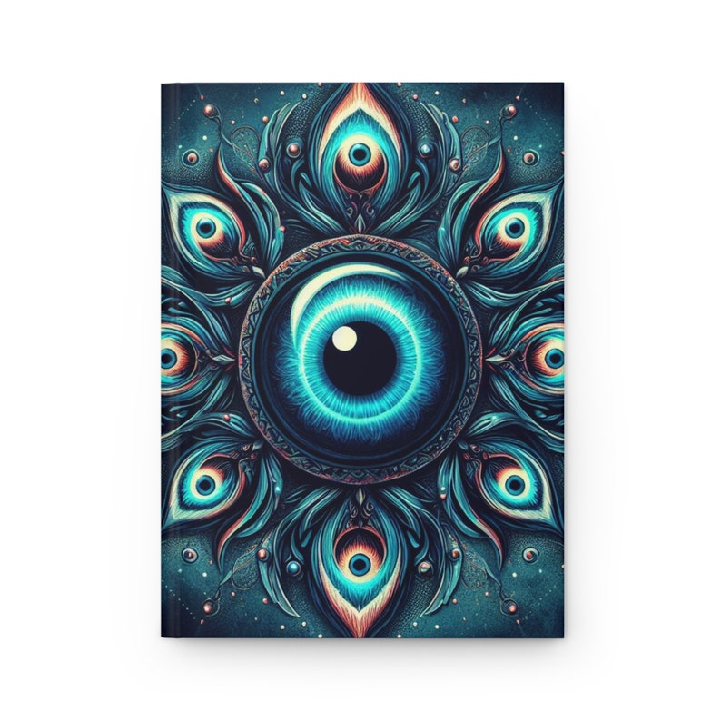 Enchanting Hardcover Journal, Evil Eye Notebook, Customizable ...
