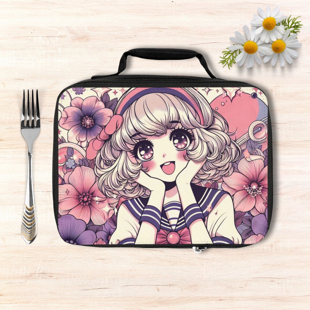 Cute Anime Girl Lunchbox, Custom Design, Unique Gifts, Anime Inspired ...