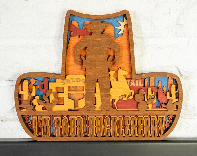 I'm Your Huckleberry Tombstone Western Theme Layered Wood Art - Etsy