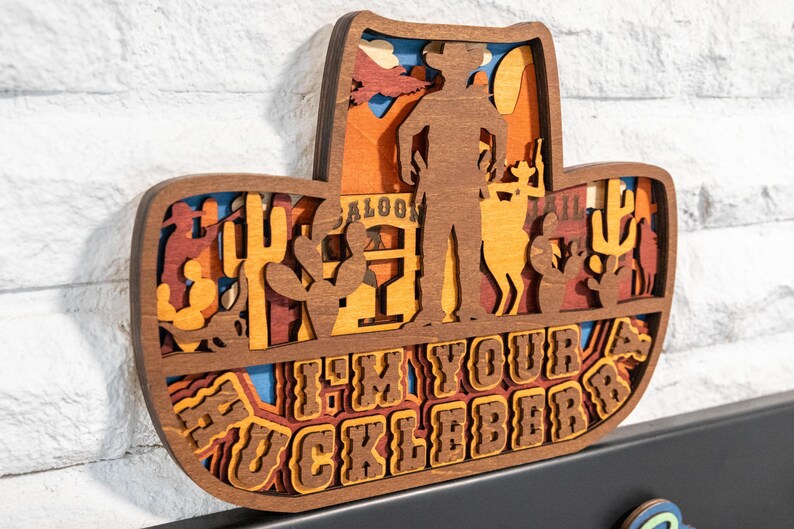 I’m Your Huckleberry Western Theme Tombstone Cowboy Old West Layered ...