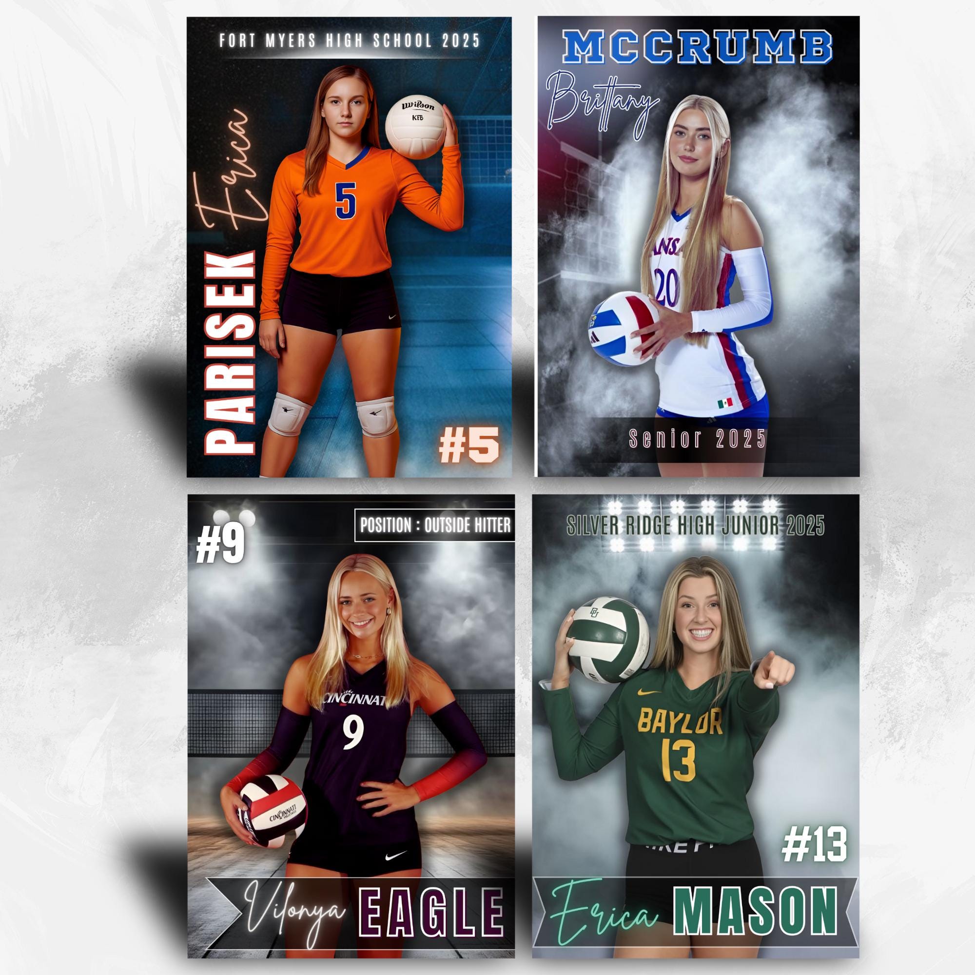 Volleyball Poster Template: Editable Canva Design, Banner & Backdrops ...