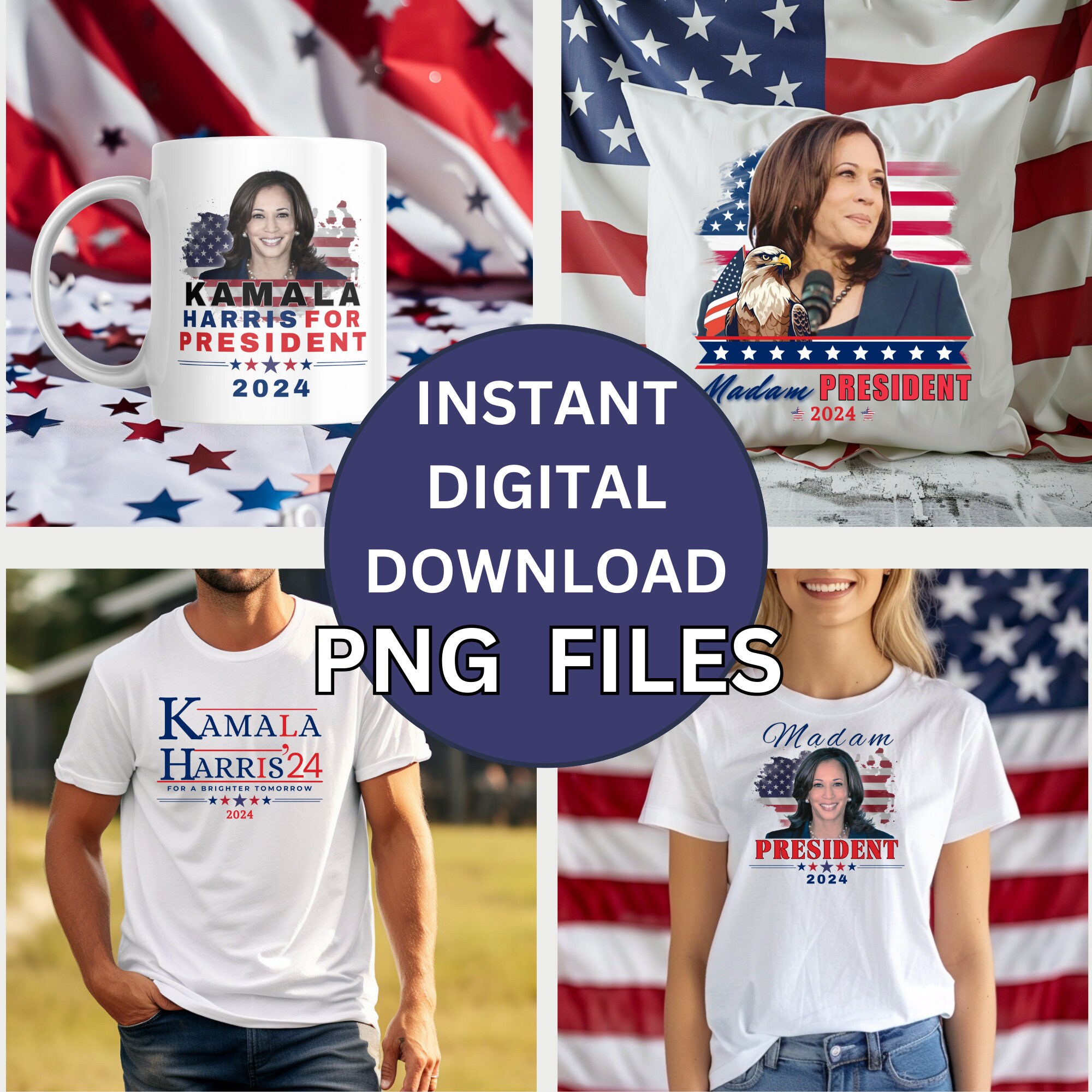 Kamala Harris PNG Bundle 2024 Kamala Harris for President Madam ...