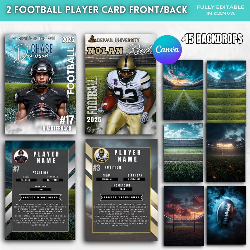 Football Program Ad Template - Etsy