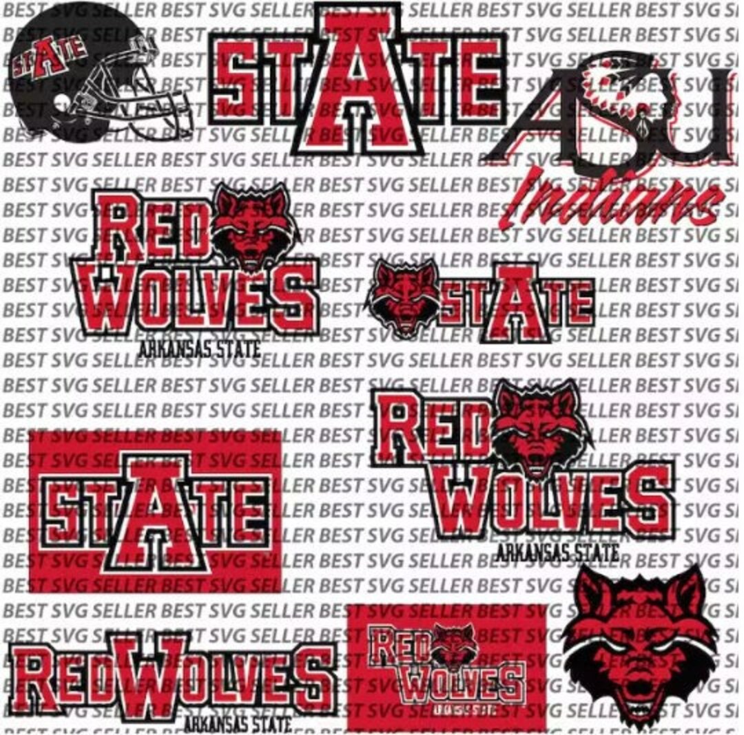 Arkansas State University SVG, Red Wolves SVG, College, Basketball ...