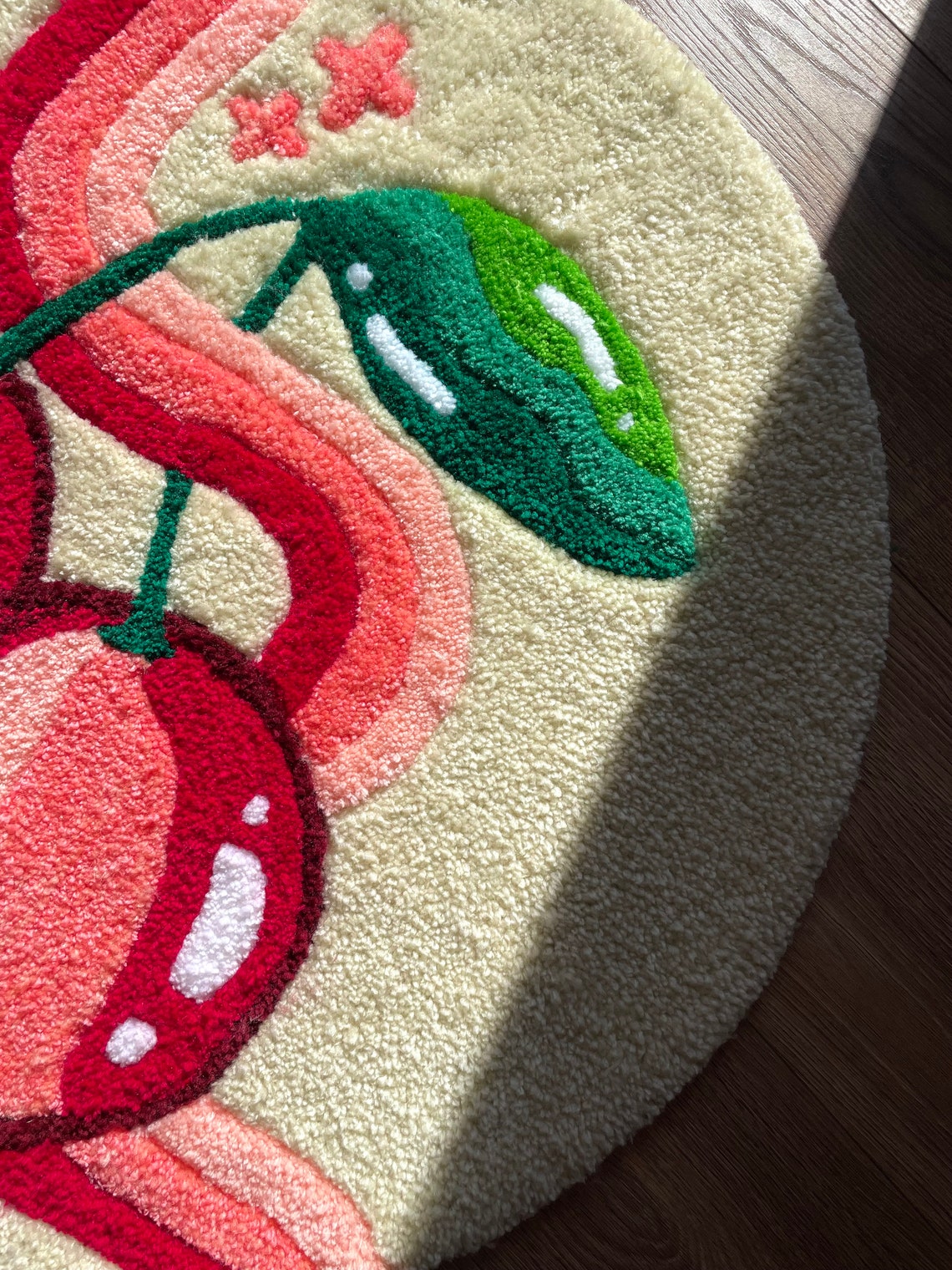 Cherry Tufted Rug Trendy Cherry Bathroom Bedroom Tufted Rug Fruit Rug ...