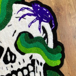 Halloween Monsters Rug Skull Rug Handmade Fluffy Halloween Rug Skull ...