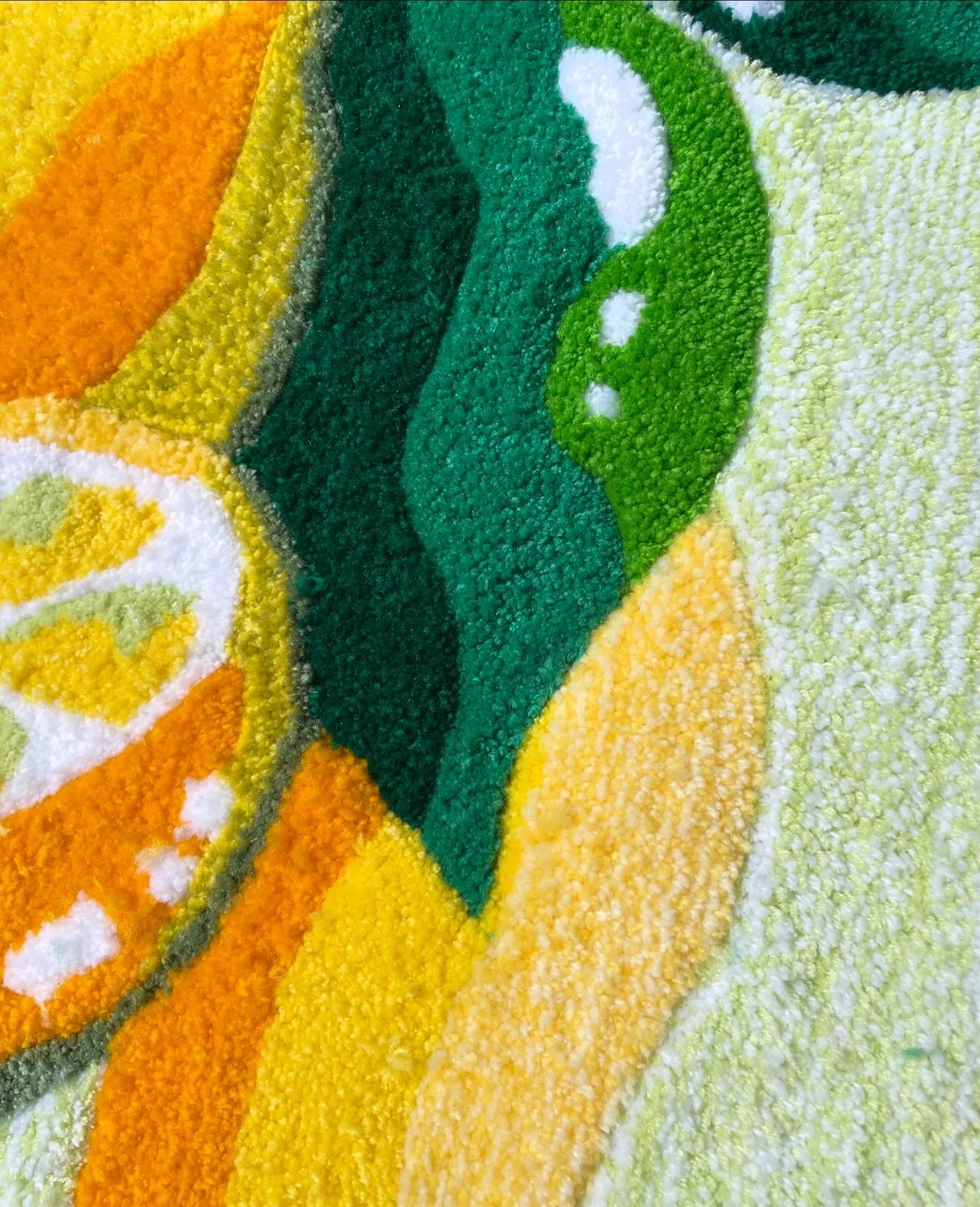 Lemon Tufted Rug Hand Tufted Fruit Rug Handmade Lemon Carpet Tufted ...