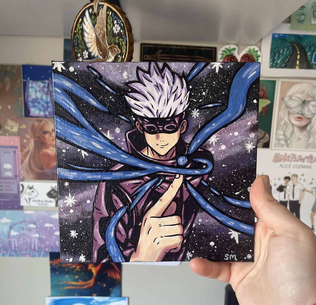 Hand-painted Satoru Gojo - Etsy