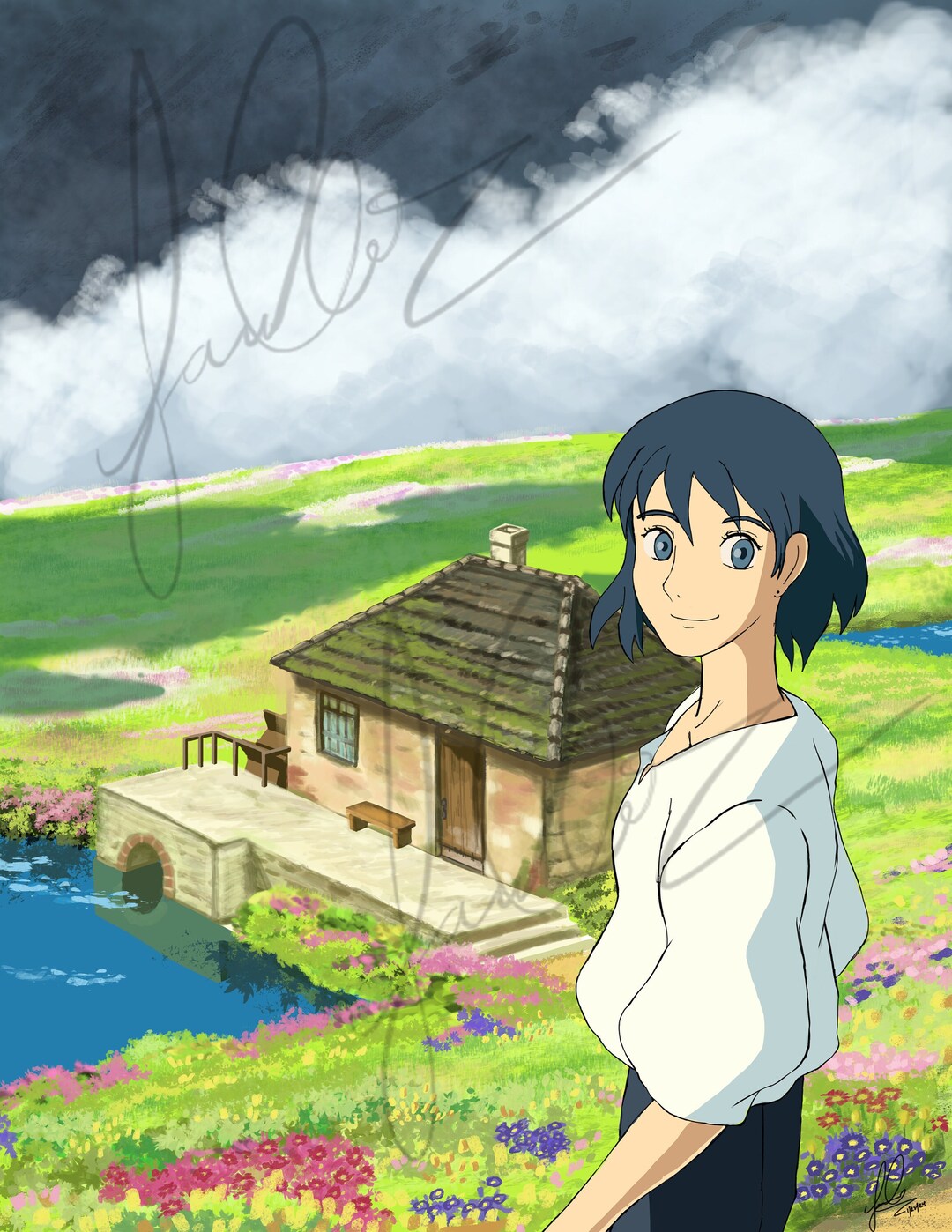 4 X 6 | 11 X 8.25 | Art Print | Studio Ghibli Fan Art, Howl's Moving ...