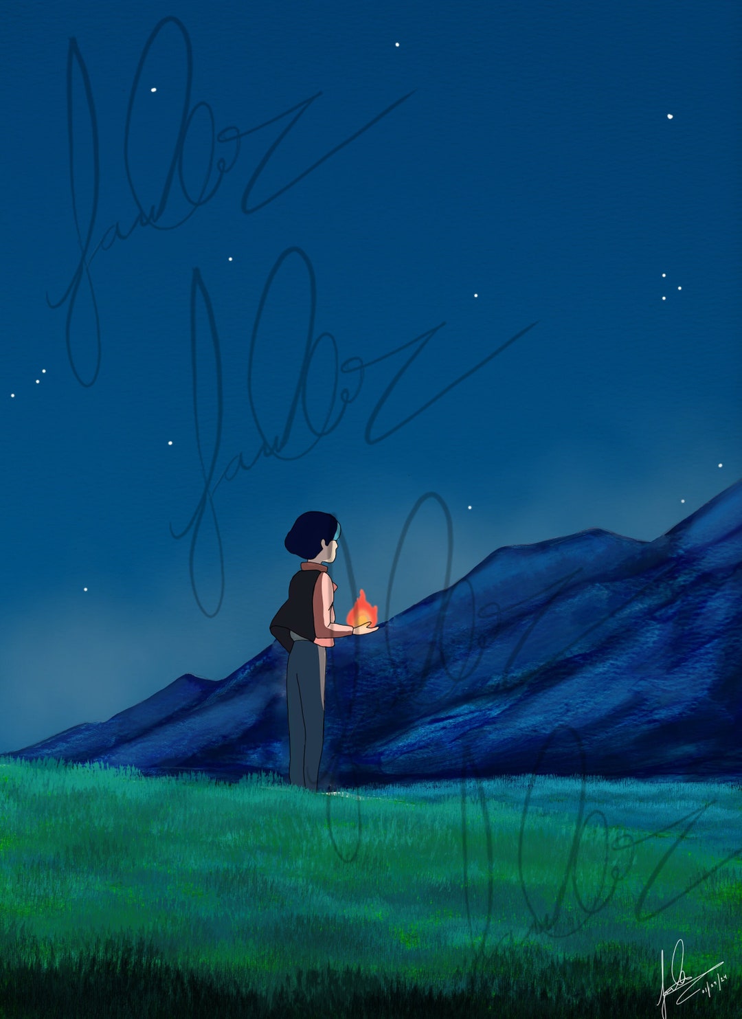 4 X 6 | 11 X 8.0625 | Art Print | Studio Ghibli Fan Art, Howl's Moving ...