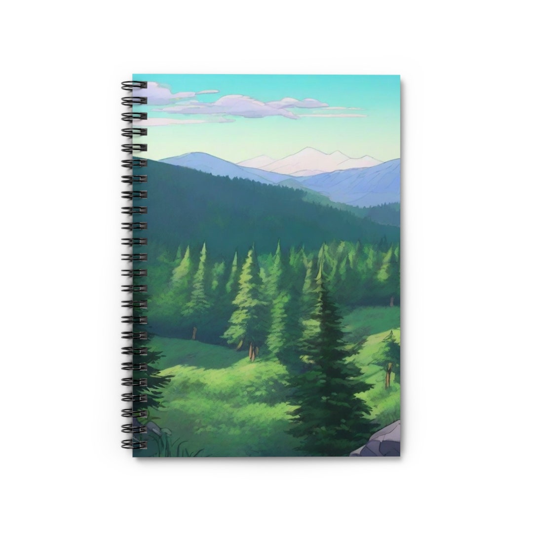 Nature Scene Notebook, Anime Forest Scene Notebook, Forest Notebook ...