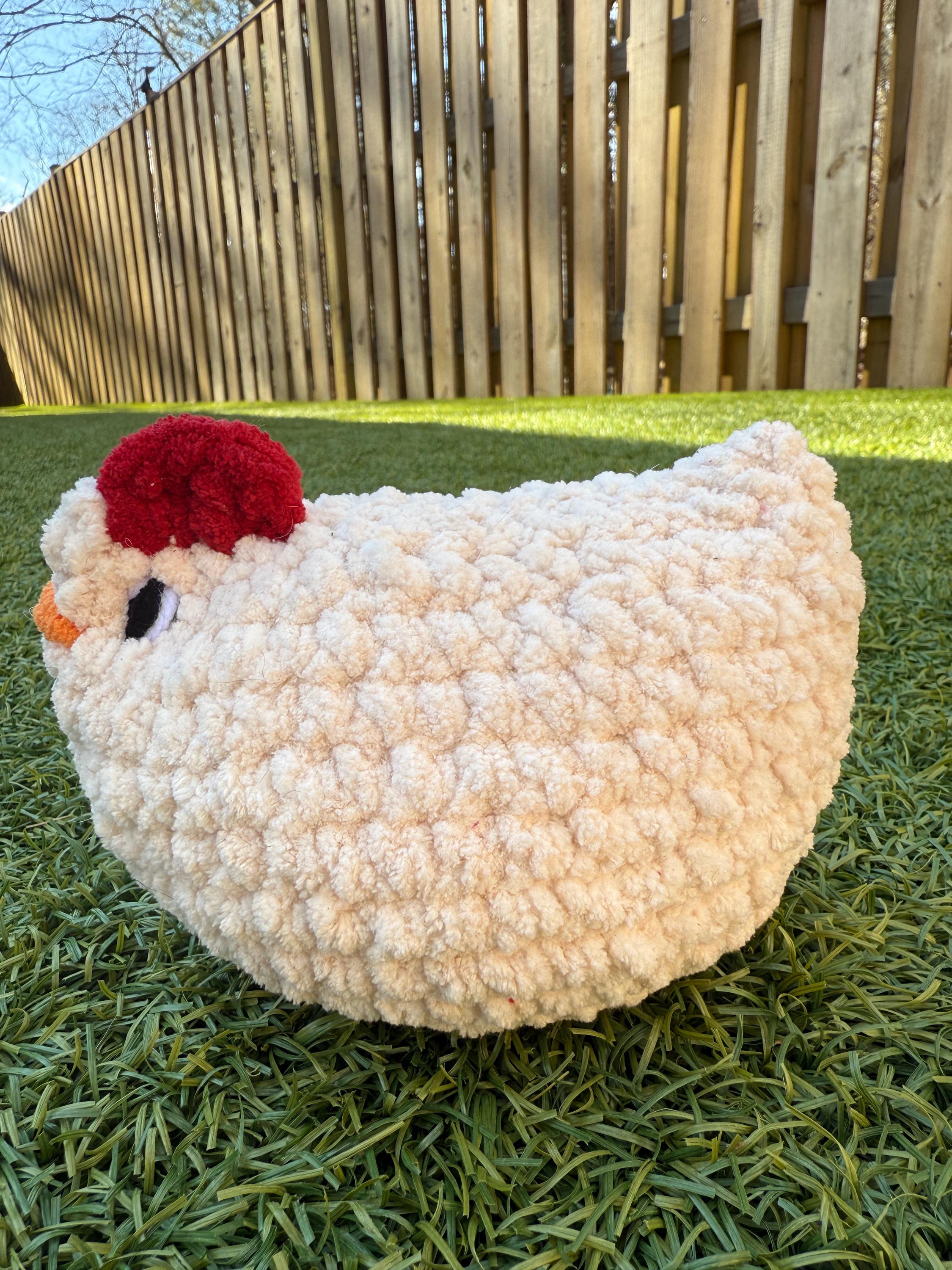 Crochet Beige Chicken Plushie - Cute Chicken - Amigurumi - Etsy