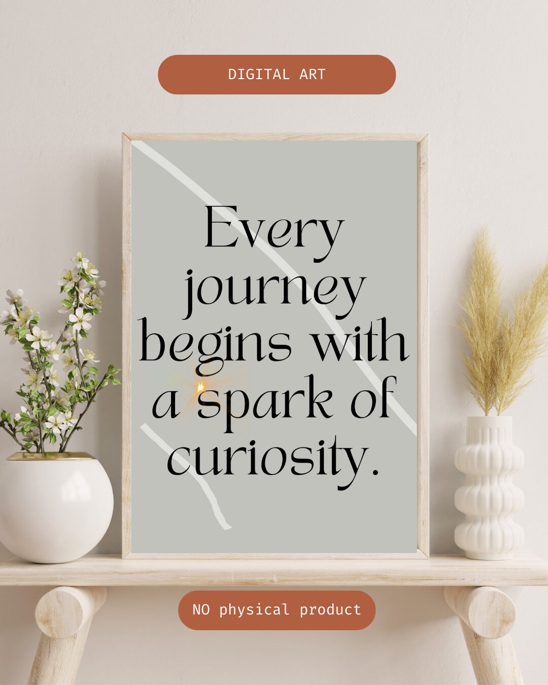 Every Journey Begins With a Spark of Curiosity Poster, Digital Print ...
