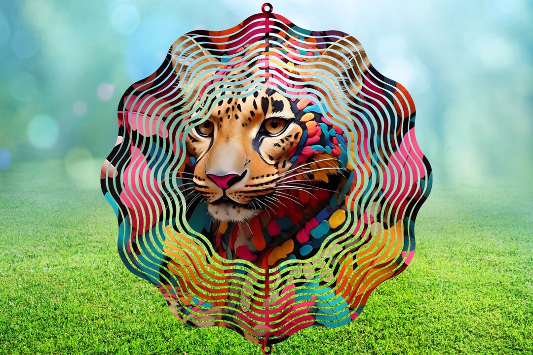 Colorful Leopard Spinner Sublimation File - Etsy