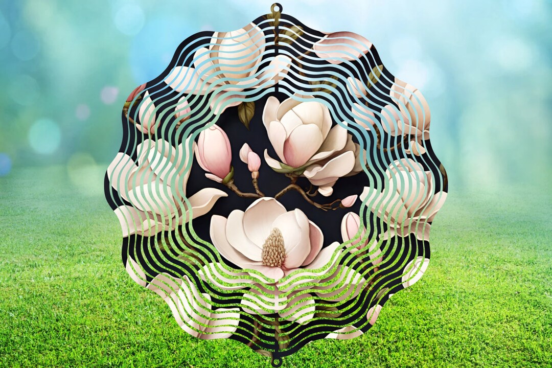 Magnolia Flower Sublimation Design - Wind Spinners - Etsy